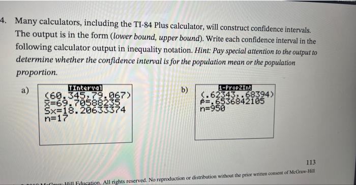 Solved many calculators, including the TI 84+ calculator | Chegg.com