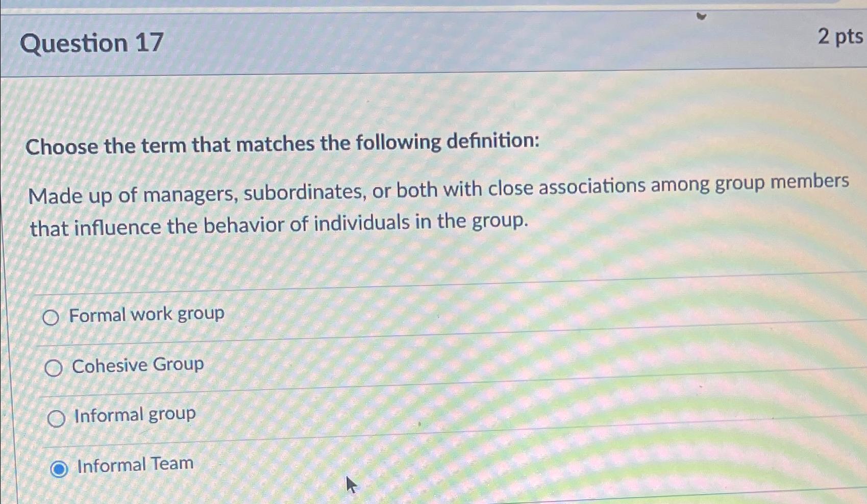 Solved Question 172 ﻿ptsChoose the term that matches the | Chegg.com
