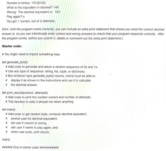 Solved Using with the starter code provided below, write a | Chegg.com