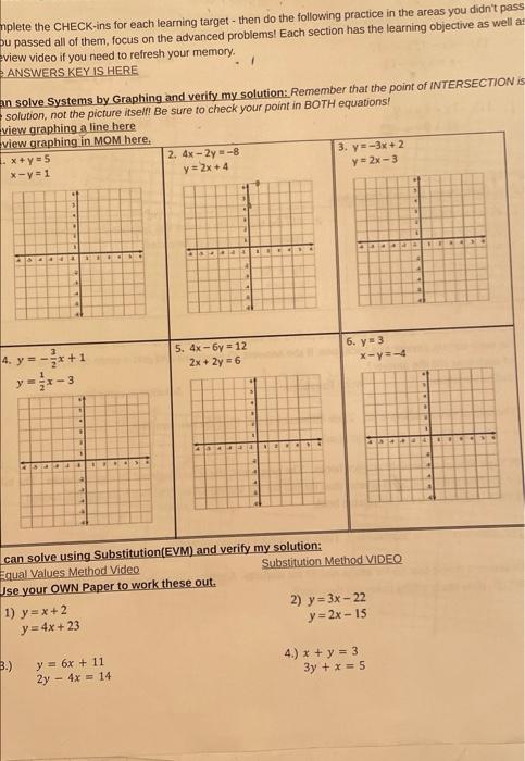 Solved mplete the CHECK-ins for each learning target - then | Chegg.com