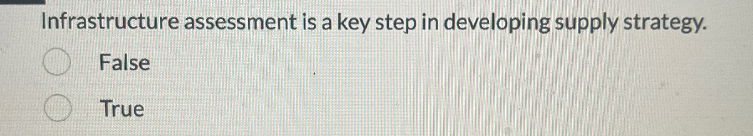 Solved Infrastructure assessment is a key step in developing | Chegg.com