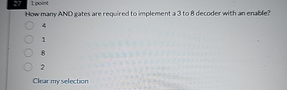Solved 1 ﻿pointHow many AND gates are required to implement | Chegg.com