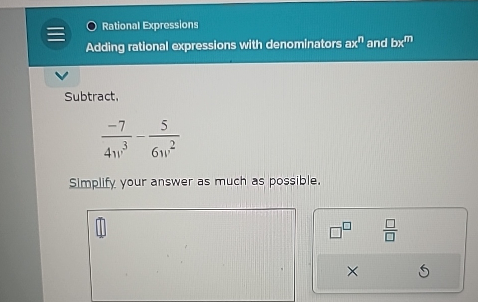 Solved Rational ExpressionsAdding rational expressions with | Chegg.com