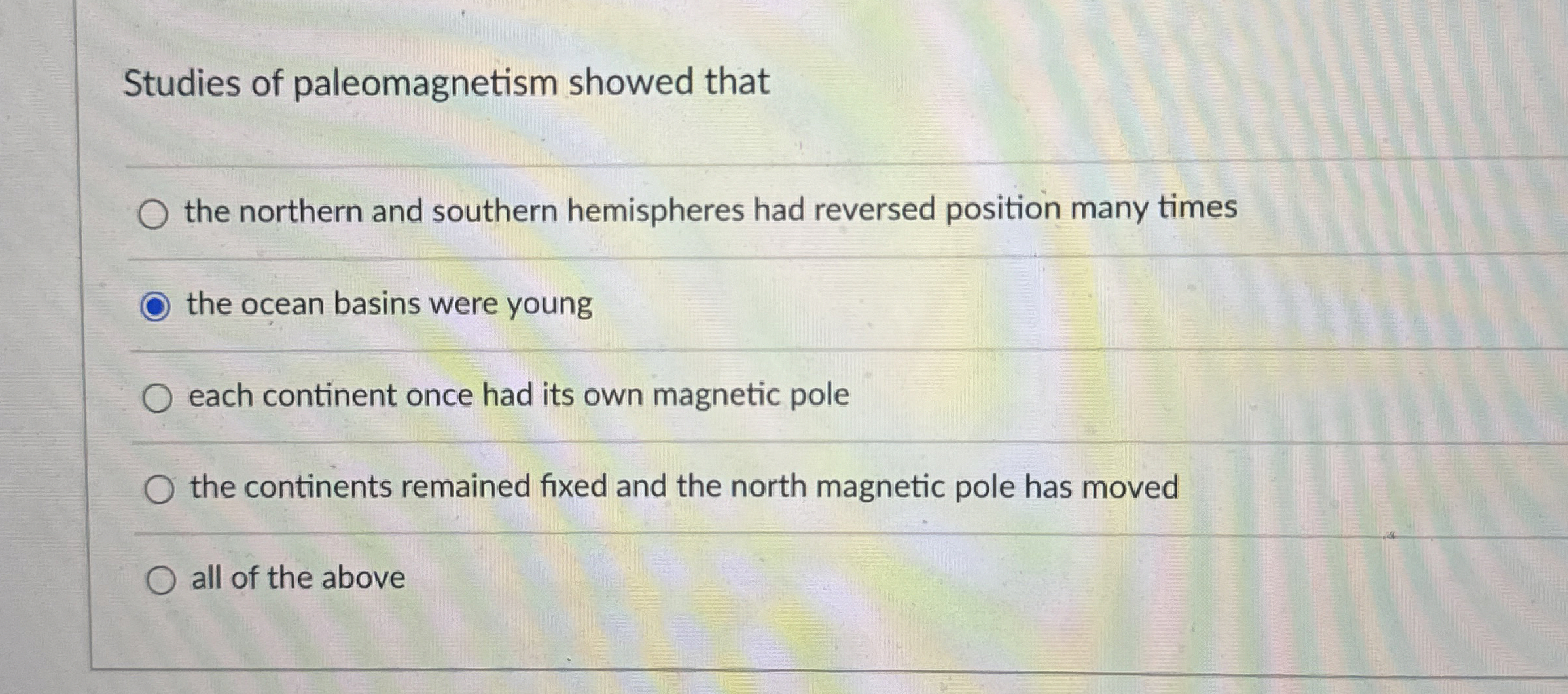 Solved Studies of paleomagnetism showed thatthe northern and | Chegg.com
