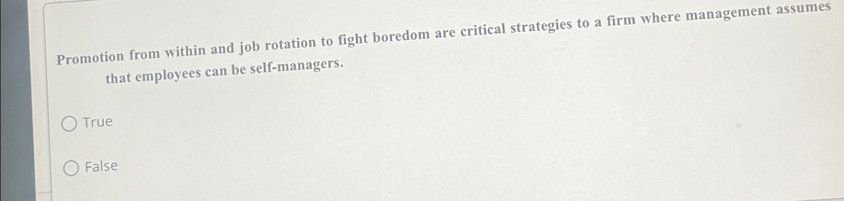 Solved Promotion from within and job rotation to fight | Chegg.com