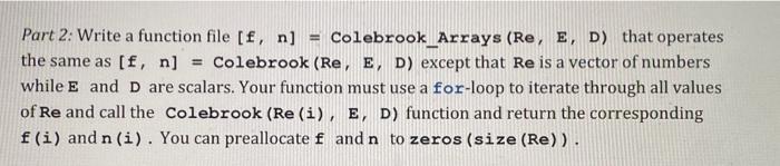 Colebrook ( 1910 - 1997) developed the following | Chegg.com