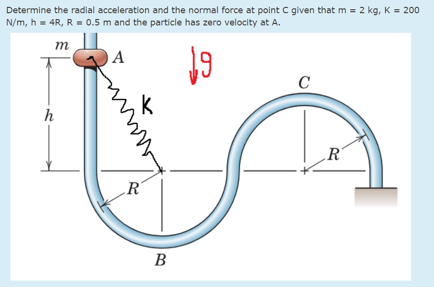 Solved Determine the radial acceleration and the normal | Chegg.com