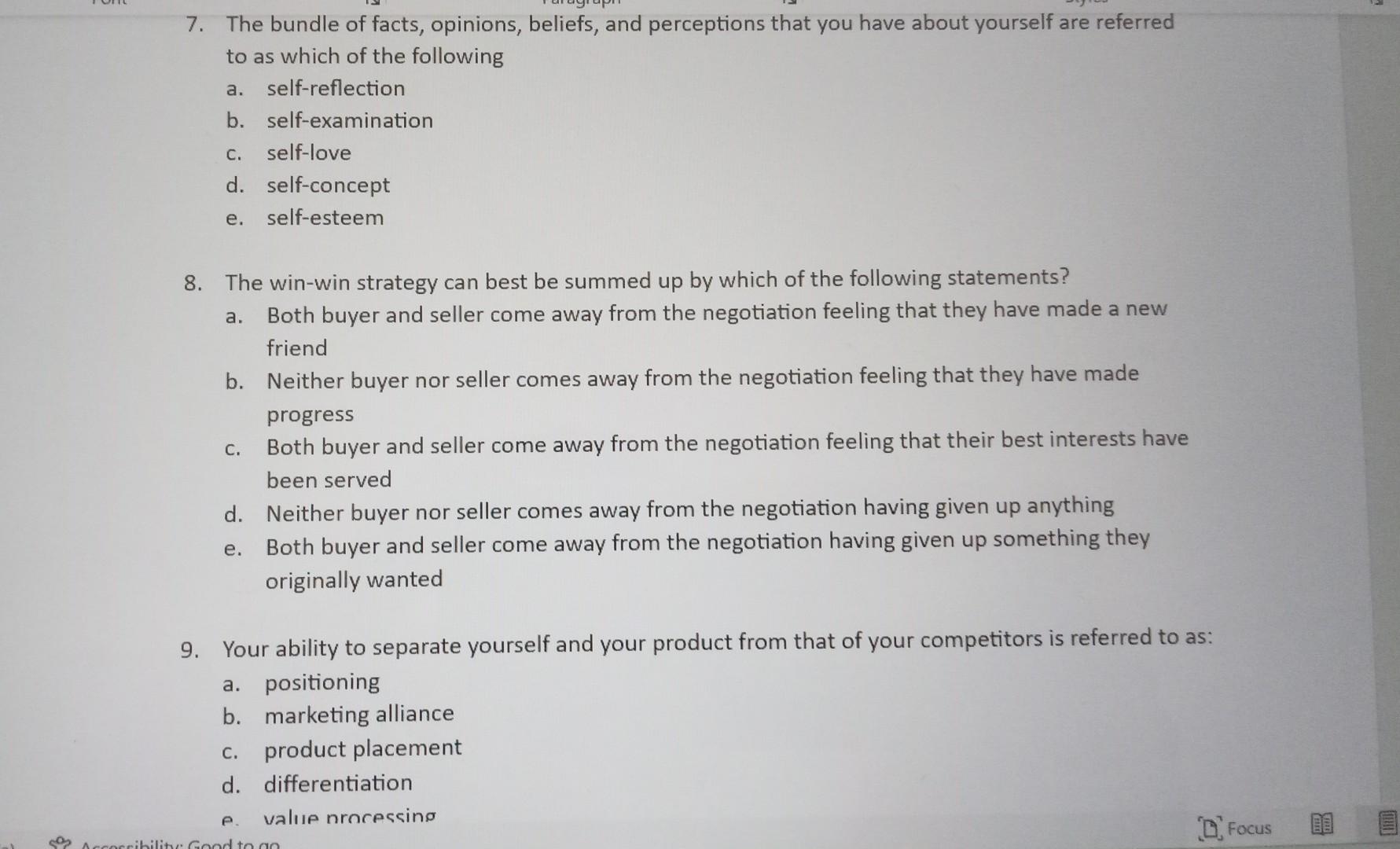 Solved 7. The bundle of facts, opinions, beliefs, and | Chegg.com