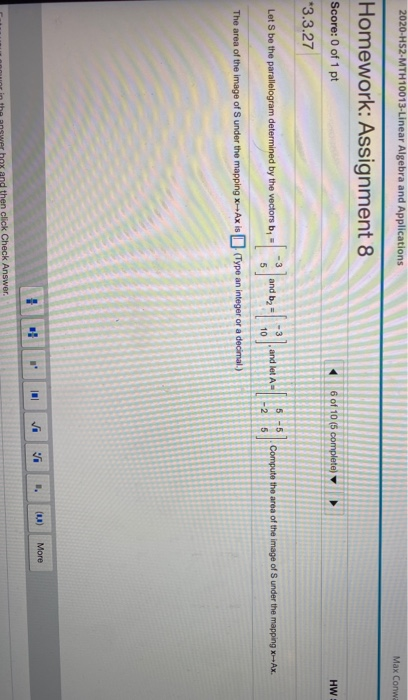 Solved 2020-HS2-MTH10013-Linear Algebra and Applications Max | Chegg.com