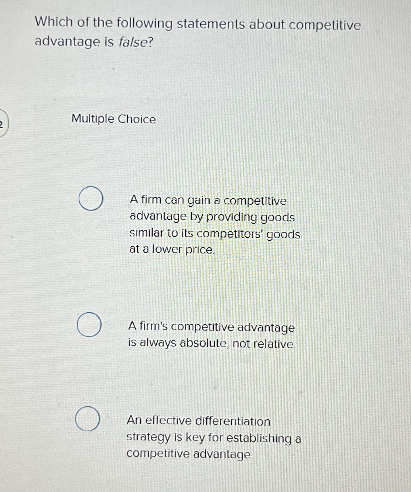Solved Which of the following statements about competitive | Chegg.com