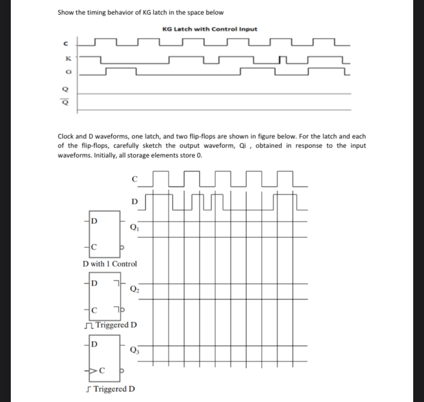 A new type of latch called KG latch has been | Chegg.com