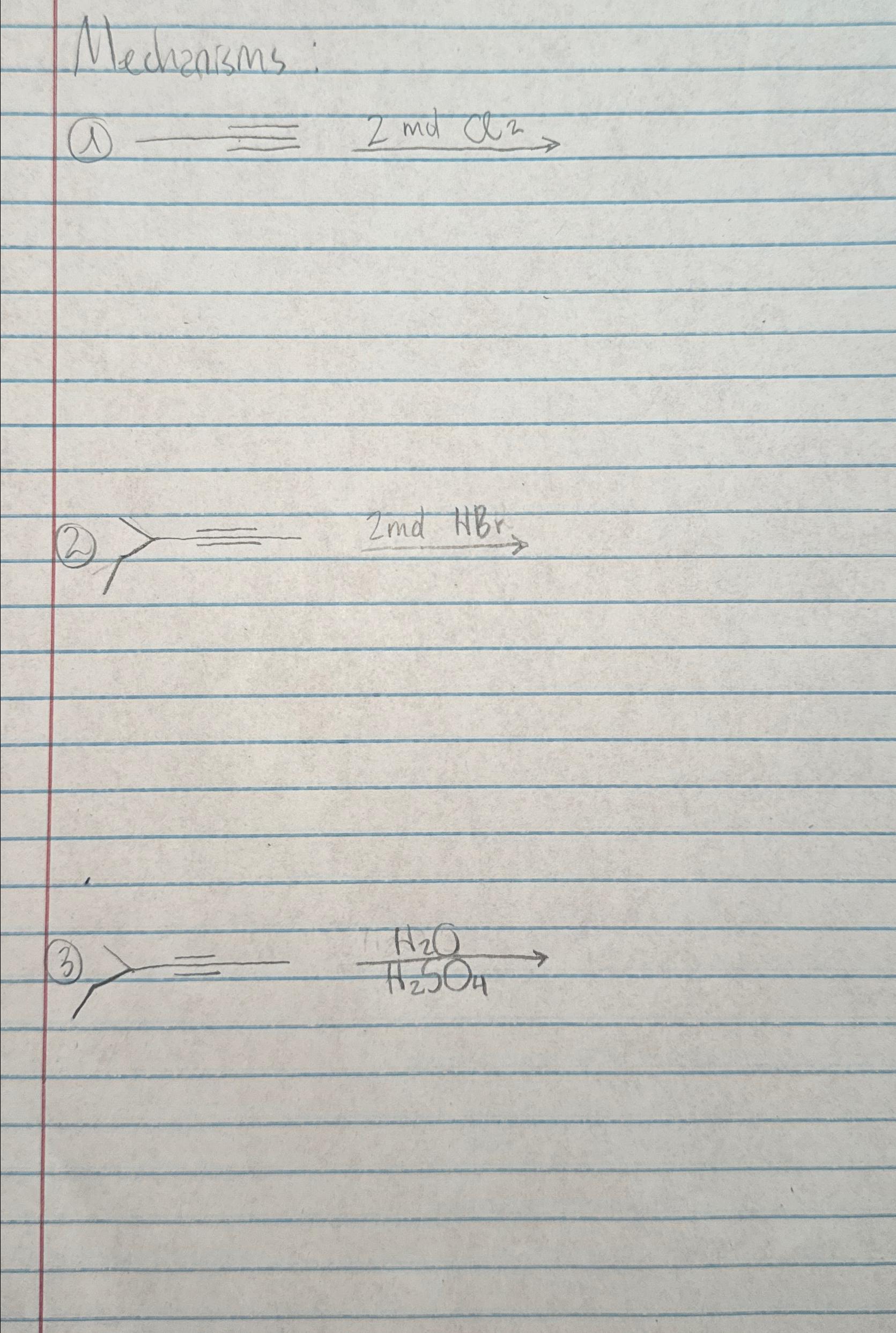 Solved Hello. Please predict the products of each reaction, | Chegg.com