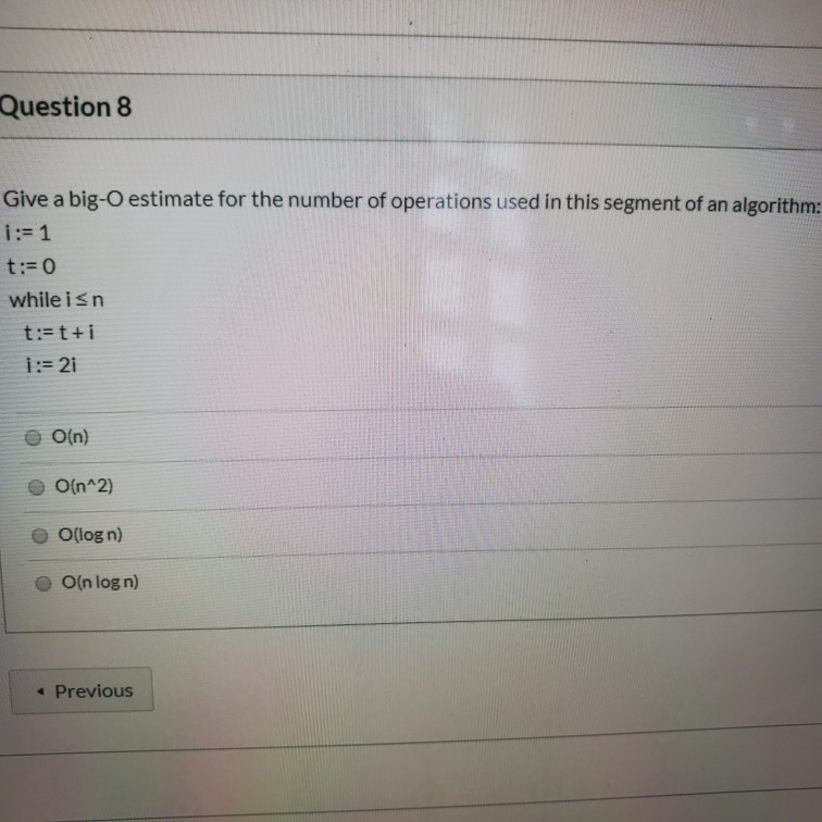 Solved Question 7 Complete the following algorithm (dotted | Chegg.com