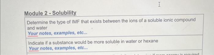 Solved Determine the type of IMF that exists between the | Chegg.com