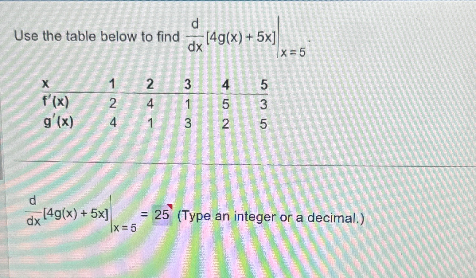 Solved Use the table below to find | Chegg.com