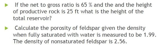 Solved If the net to gross ratio is 65% and the and the | Chegg.com