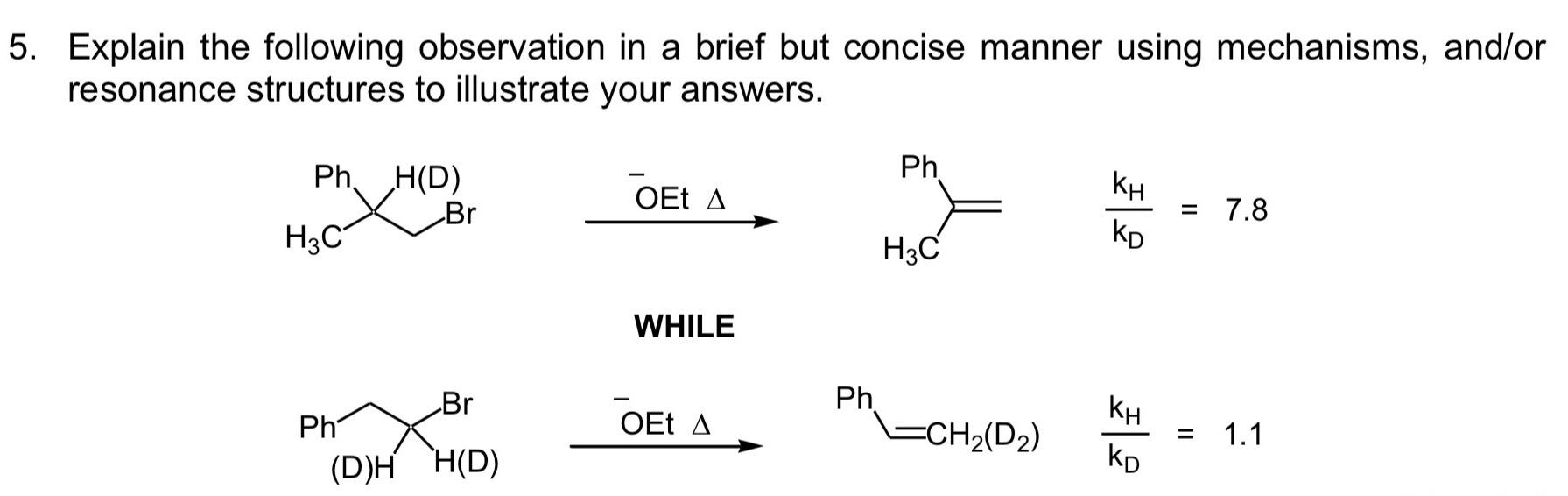 Solved Explain the following observation in a brief but | Chegg.com