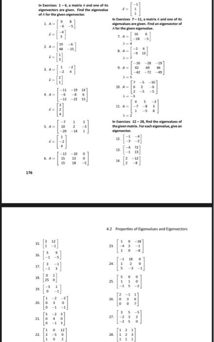Solved In Ewertises 1−6, a matrix A and ane of its | Chegg.com