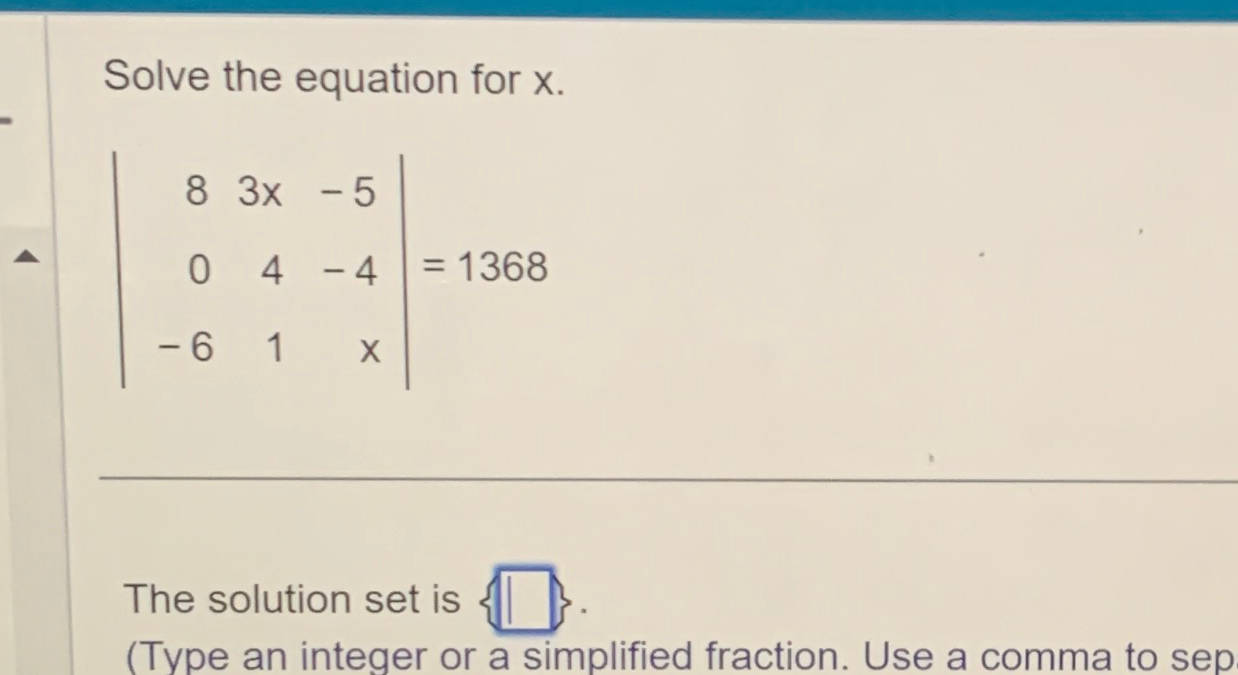 Solved Solve the equation for | Chegg.com