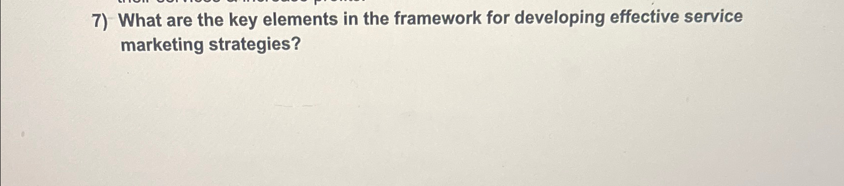 Solved What are the key elements in the framework for | Chegg.com