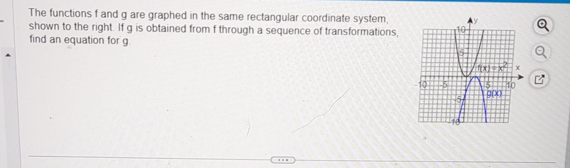 Solved The functions f and g are graphed in the same | Chegg.com