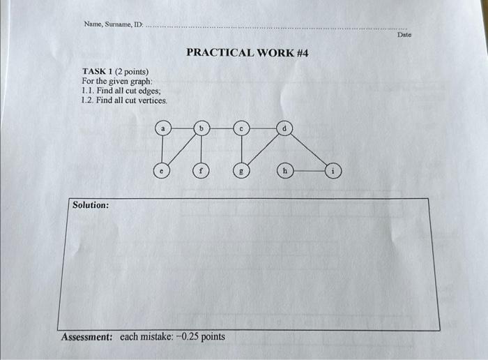 Solved TASK 1 ( 2 points) For the given graph: 1.1. Find all | Chegg.com Solved TASK 1 ( 2 points) For the given graph: 1.1. Find all | Chegg.com