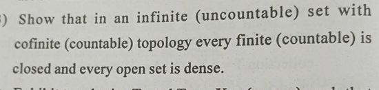 Solved Show that in an infinite (uncountable) ﻿set with | Chegg.com