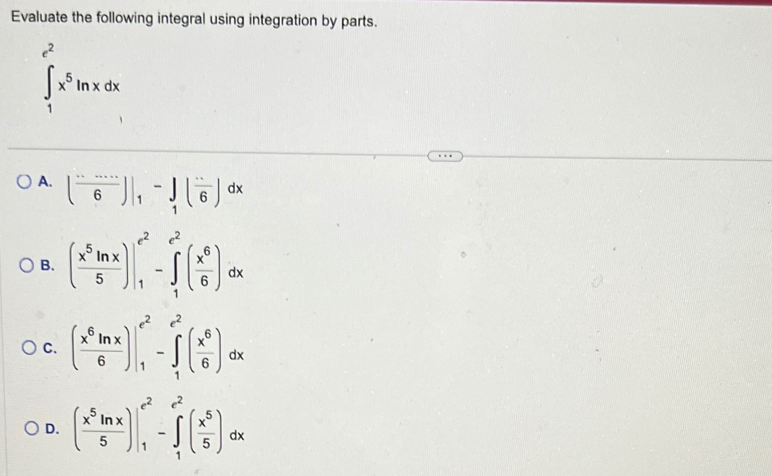 Solved Evaluate the following integral using integration by | Chegg.com