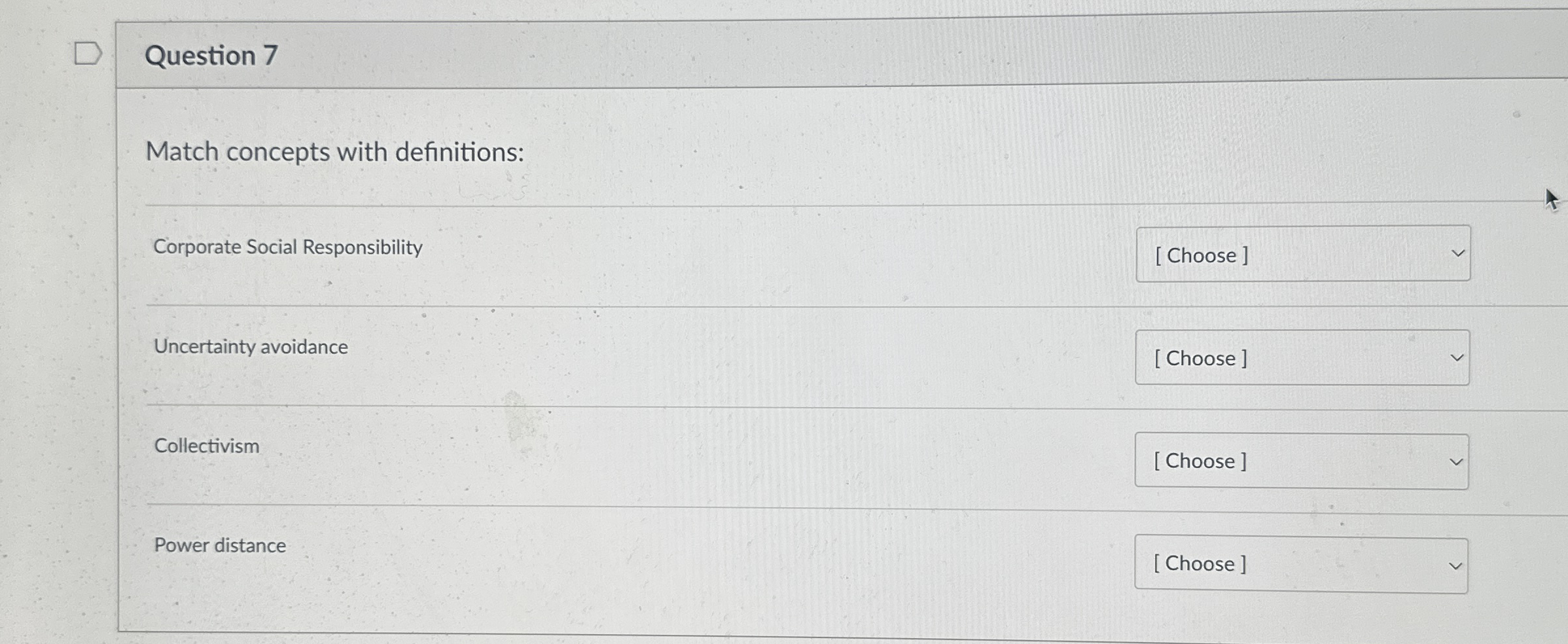 Solved Question 7Match concepts with definitions:Corporate | Chegg.com