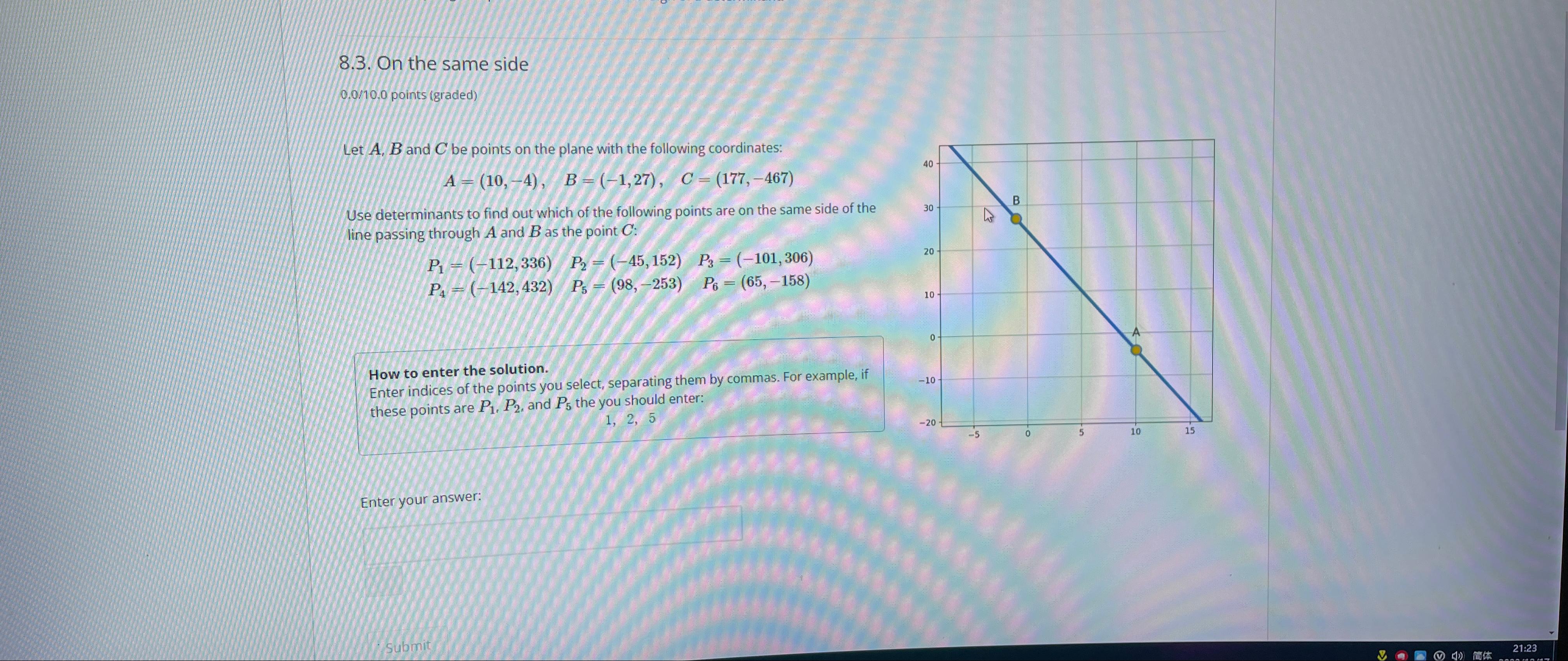 Solved 8.3. ﻿On the same side0,010,0 ﻿points (graded)Let A,B | Chegg.com