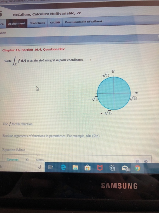 Solved McCallum, Calculus: Multivariable, 7e Assignment | Chegg.com