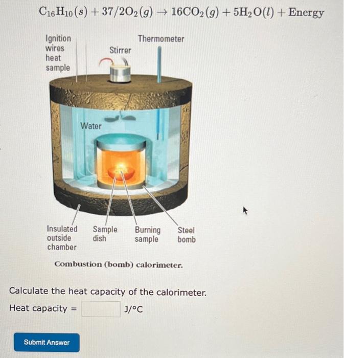 Solved A bomb calorimeter, or constant volume calorimeter, | Chegg.com