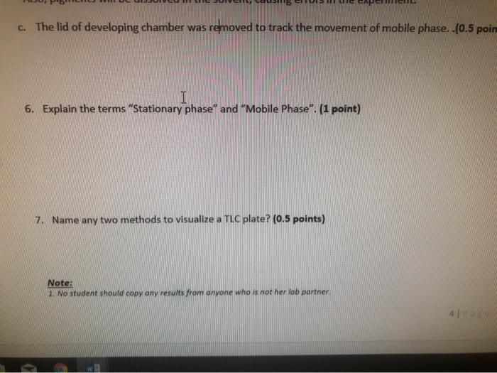 Solved the lid of developing champed was removed to track | Chegg.com