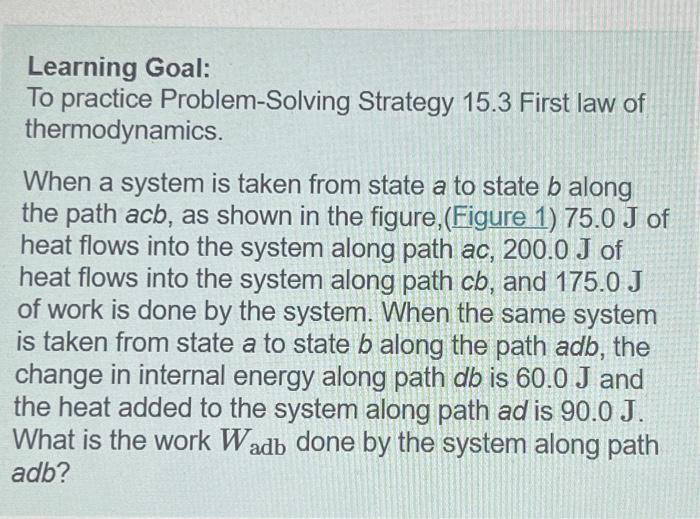 Solved Learning Goal: To practice Problem-Solving Strategy | Chegg.com