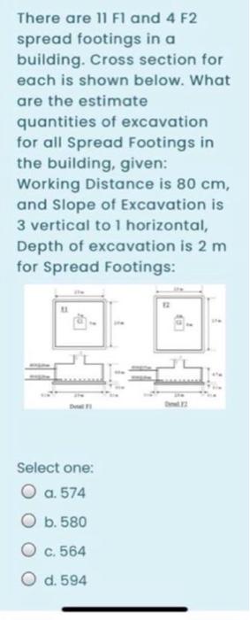 Solved There are 11 F1 and 4 F2 spread footings in a | Chegg.com