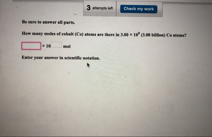 Solved 3 attempts left Check my work Be sure to answer all | Chegg.com