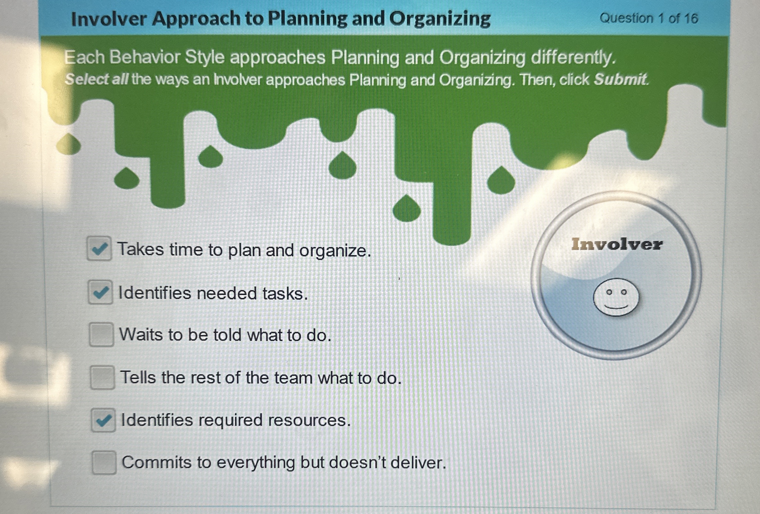 Solved Involver Approach to Planning and OrganizingQuestion | Chegg.com
