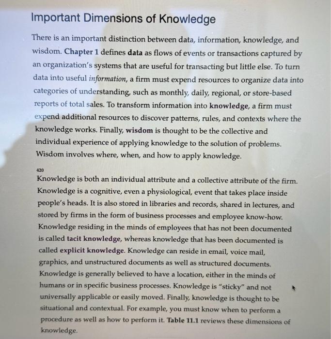 Solved Knowledge management and collaboration systems are | Chegg.com