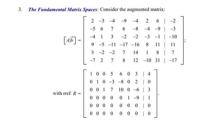 Solved a. 4. Orthogonal Complements. We will use the same | Chegg.com
