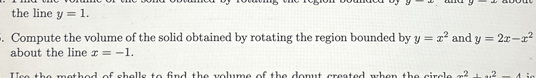 Solved Compute the volume of the solid obtained by rotating | Chegg.com