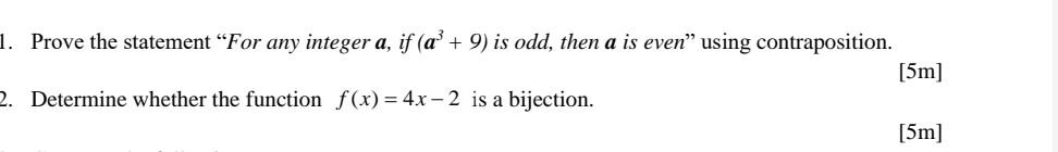 Solved Prove the statement "For any integer a, if (a3+9) is | Chegg.com