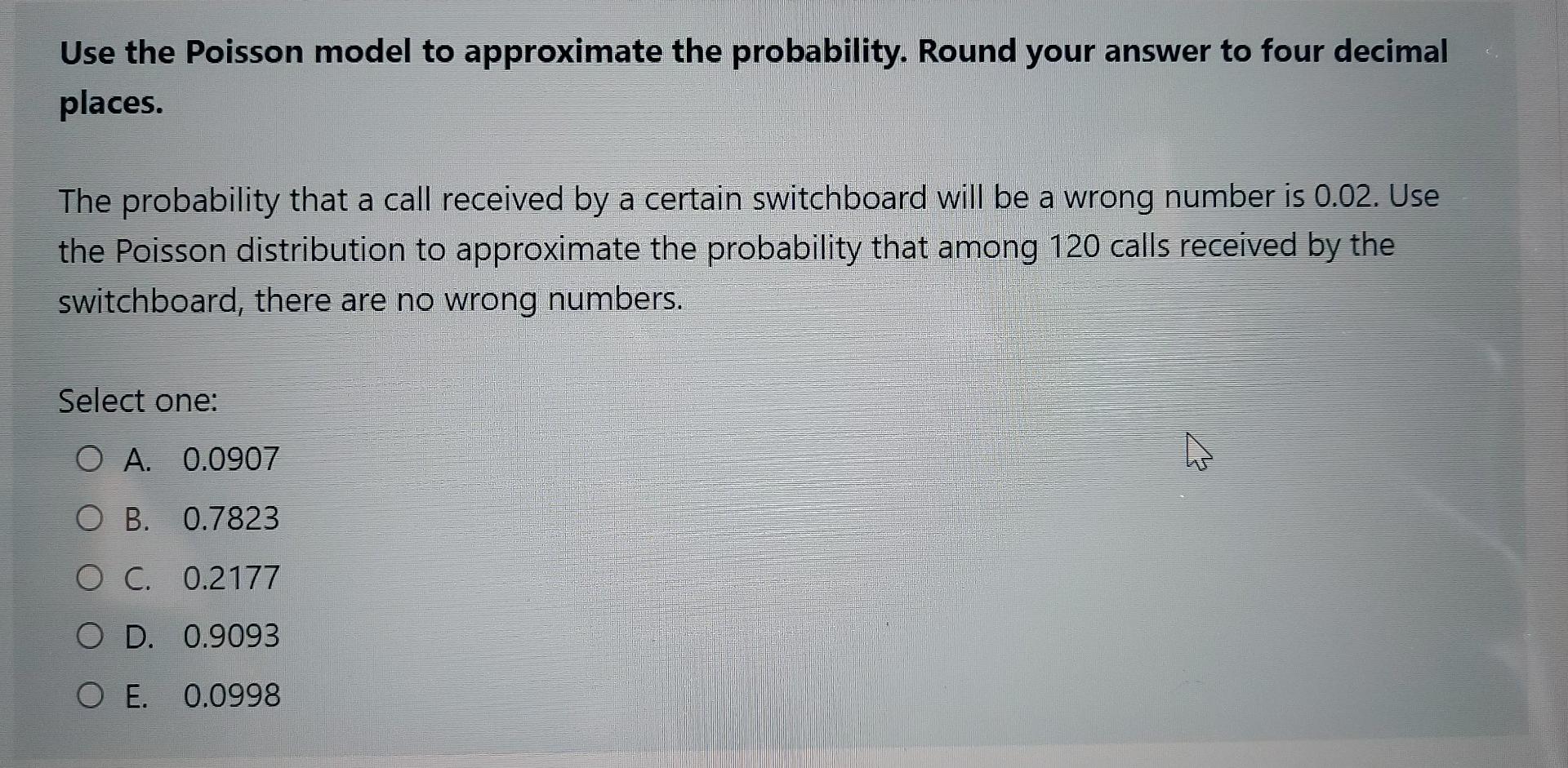 Solved Use the Poisson model to approximate the probability. | Chegg.com