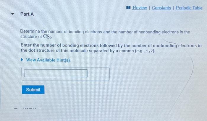 Solved Determine The Number Of Bonding Electrons And The