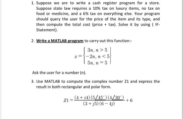 Solved 1. Suppose we are to write a cash register program | Chegg.com