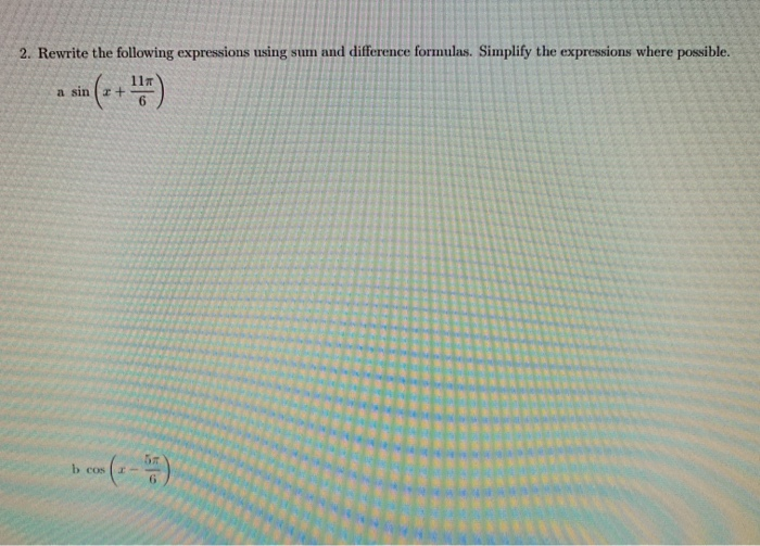Solved 2. Rewrite the following expressions using sum and | Chegg.com