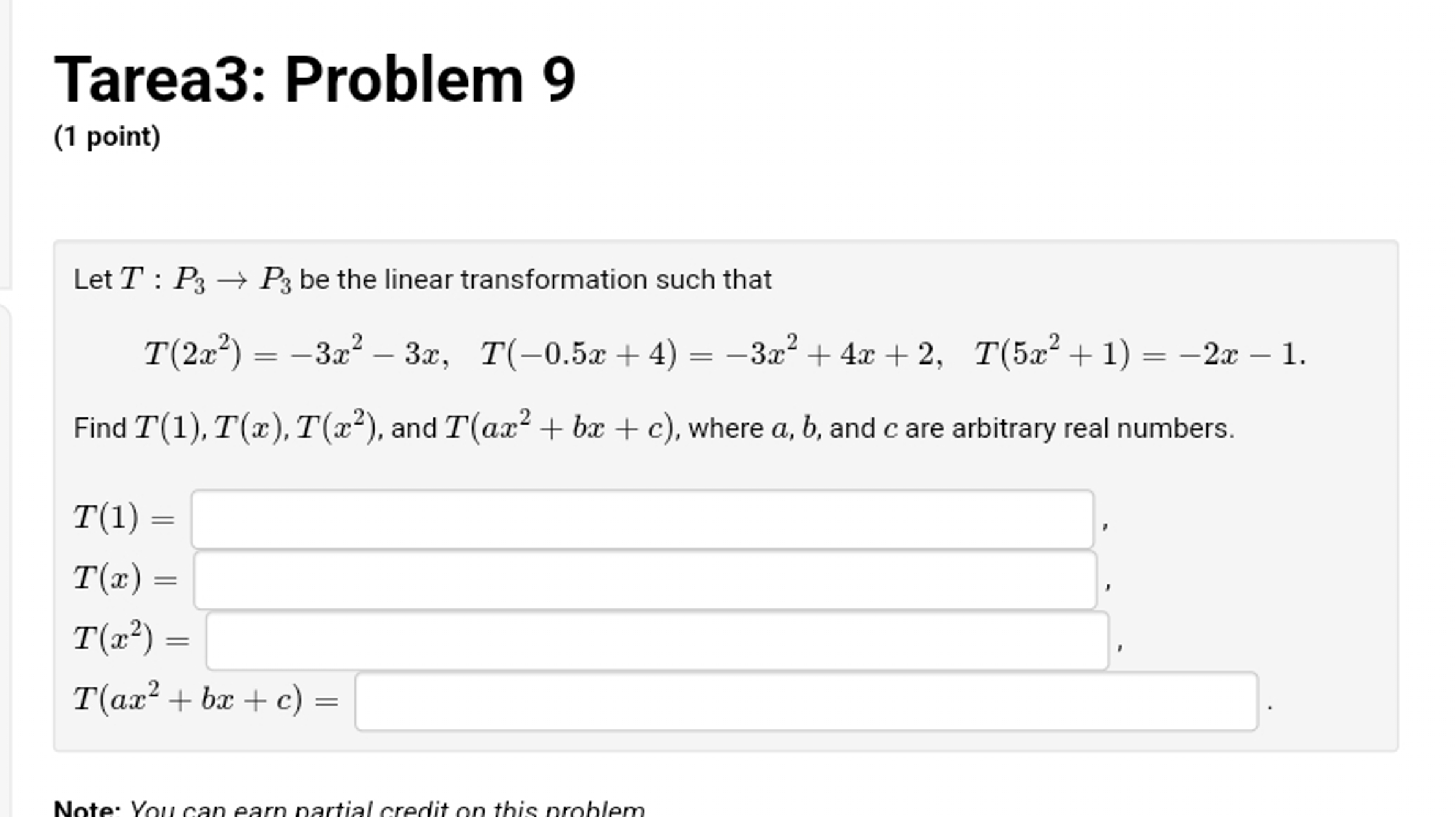 Solved Let T:P3→P3 ﻿be the linear transformation such | Chegg.com