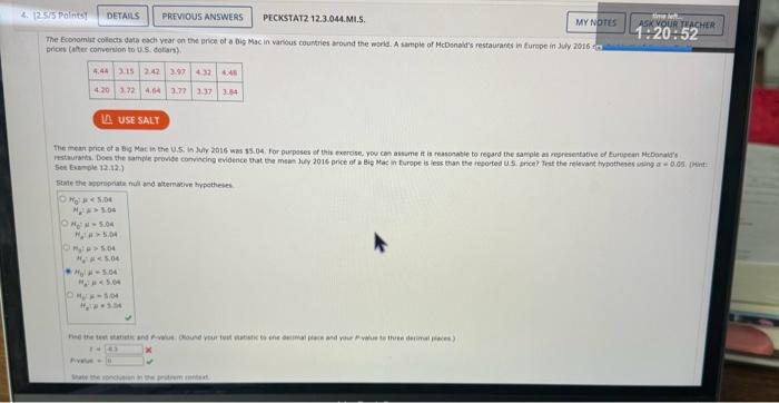 Solved Set Earole 12.12.) H0 N+s64 H, in & Siet A1y=−304 | Chegg.com