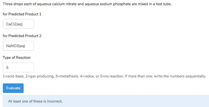 Solved Three drops each of aqueous calcium nitrate and | Chegg.com