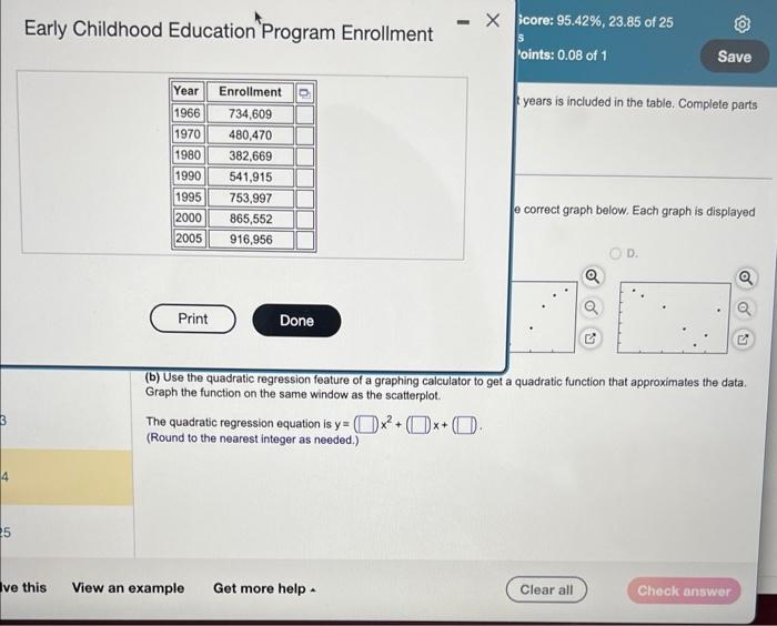 Solved The enrollment in an early childhood education | Chegg.com