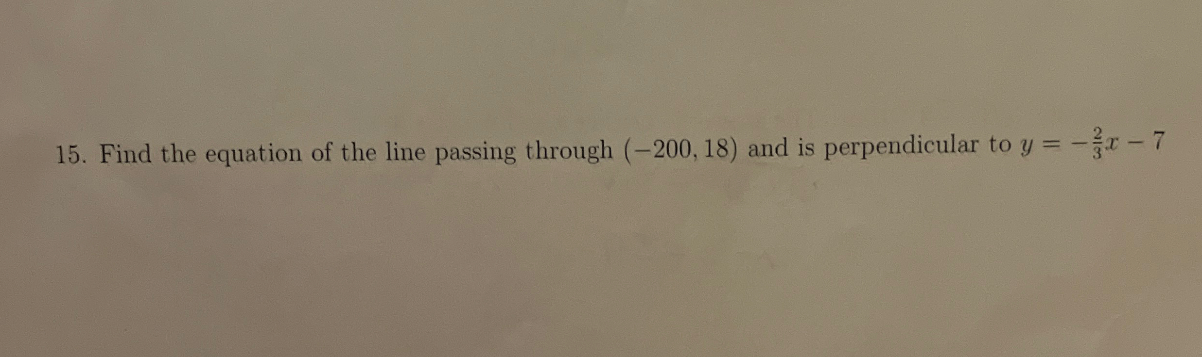 Solved Find The Equation Of The Line Passing Through